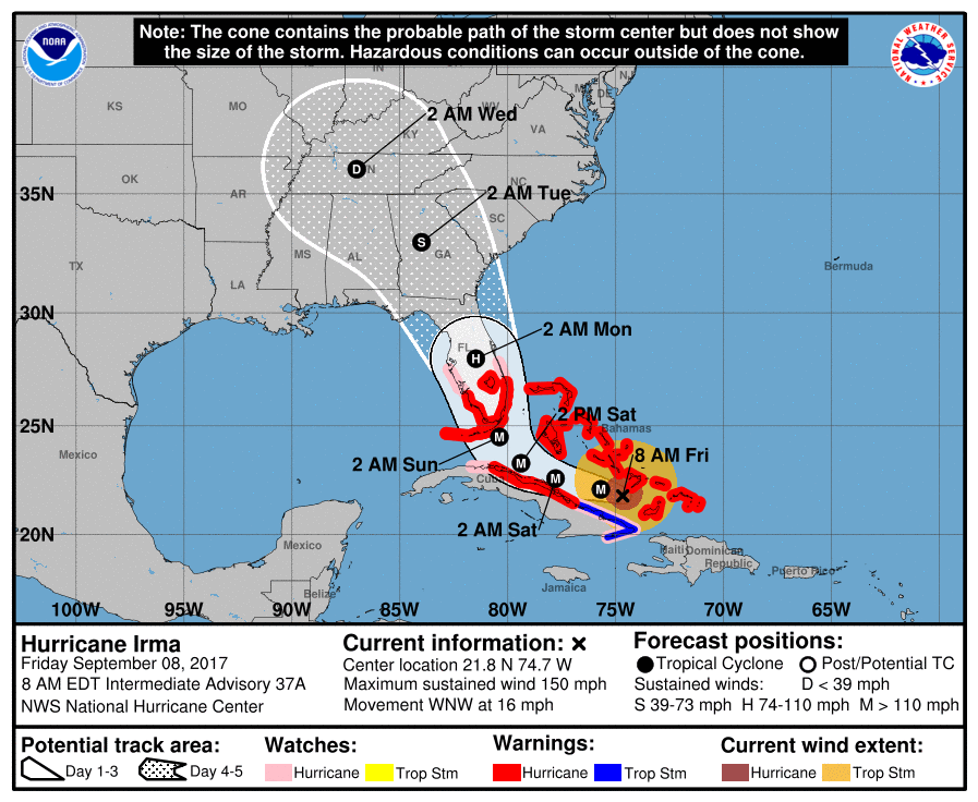 NHC adjusts Irma’s track | Holt Enterprise News