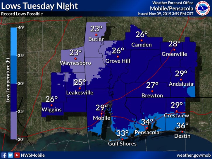 Record-breaking cold temps possible Tuesday night | Holt Enterprise News