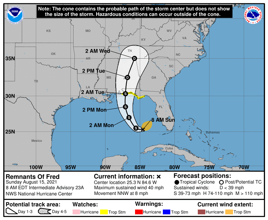 Fred regains tropical storm strength | Holt Enterprise News