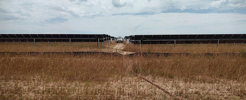 Brush fire at Canoe solar farm today | Holt Enterprise News